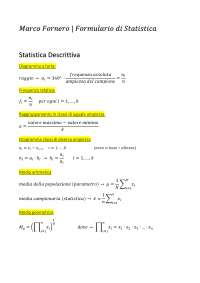 Formulario di Statistica (Economia). Università degli Studi di Torino ...