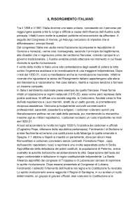 Risorgimento e Unità d'Italia - Docsity