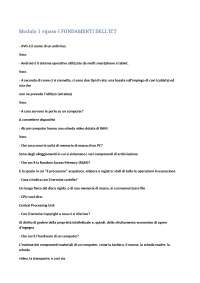 Primo modulo eipass i fondamenti dell'ict - Docsity