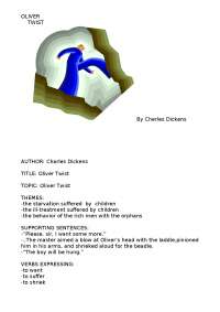OLIVER TWIST (riassunto del libro in inglese) - Docsity