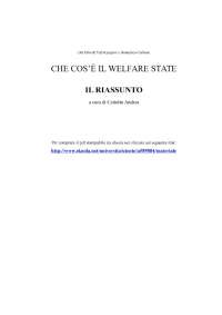 Che cos’è il welfare state - Docsity