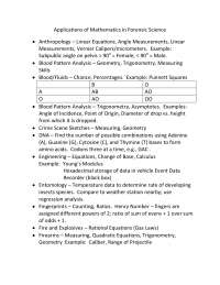 Math in Forensic Science - Docsity