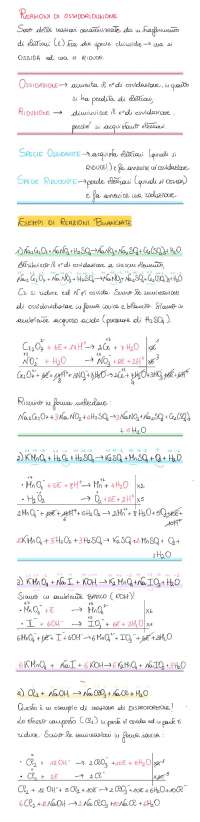 Esercizi bilanciamento redox svolti - Docsity