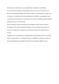 Lenguaje culto niveles del lenguaje - Docsity