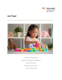 Jean Piaget, aportaciones principales - Docsity