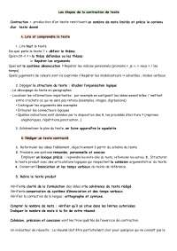 Étapes de la contraction de texte - Docsity