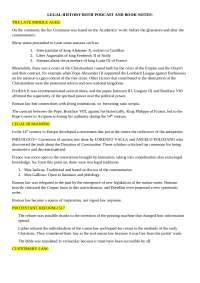 A short history of European law-Summary - Docsity