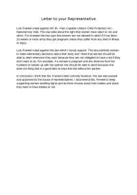 LEtter to your representative. Es un writing - Docsity