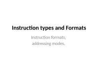 INSTRUCTION TYPES AND FORMATS - Docsity