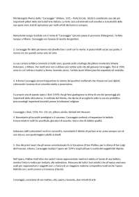 Caravaggio arte riassunto - Docsity