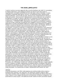 THE DEAD, JOYCE (testo a cura di Claudia Corti) | Sintesi del corso di ...