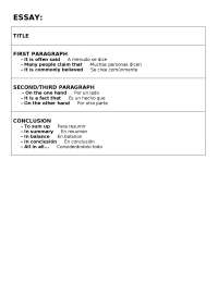 ESAY INGLES B2 TRINITY - Docsity
