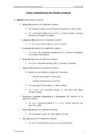Fonos consonánticos del español - Docsity