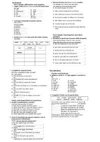 Past simple esercizi - Docsity