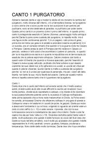 PRIMO CANTO PURGATORIO FACILE - APPUNTI PRESI IN CLASSE - Docsity