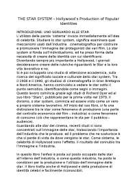 The Star System - Hollywood's Production - Docsity