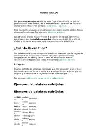 Ejemplos de palabras - Docsity