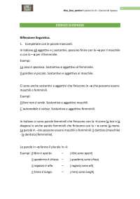 Esercizio di italiano livello A1 - Docsity