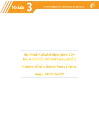 Actividad integradora 1 modulo 3 | Ejercicios de Historia | Docsity