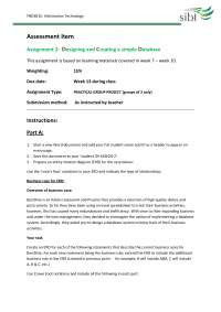 Microsoft Access Assignment - Docsity