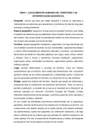TEMA 1- INTRODUCCIÓN A LA GEOGRAFÍA HUMANA - Docsity