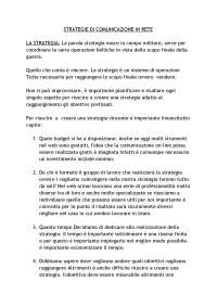 Riassunto "Comunicare Bene in Rete" - 3 capitoli mancanti - Docsity
