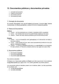 13. Documentos públicos y documentos privados. - Docsity
