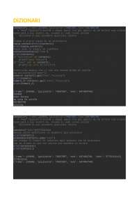 DIZIONARI-esempi funzione-Python - Docsity