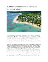 El turismo dominicano. - Docsity