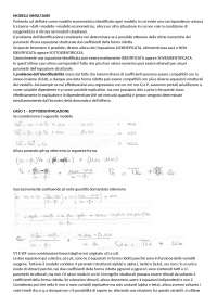 Riassunto Modelli Simultanei Econometria - Docsity
