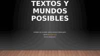 AI3. Textos y mundos posibles - Docsity