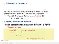 Il lavoro e l'energia - Docsity