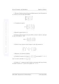 Examenes de Algebra 2 Bachillerato y sus soluciones - Docsity