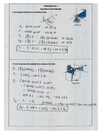 Statics Hibbeler Chapter 2 Force Vectors | Exercises Statics - Docsity