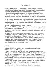 Italo Svevo, vita e opere - Docsity