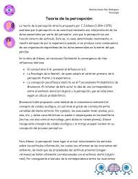 Teoría de la persepción - Docsity
