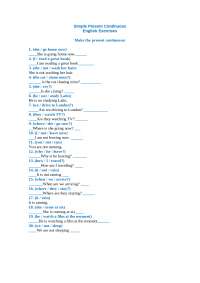 Simple Continous ejercicios - Docsity