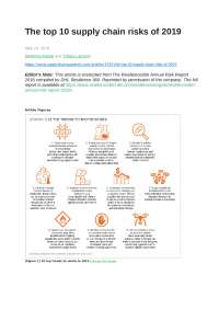 The top 10 supply chain risks of 2019 - Docsity