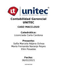 Caso Maccloud de Harvard sobre contabilidad financiera - Docsity