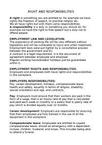 RIGHTS AND RESPONSIBILITIES - Docsity