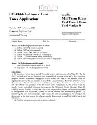 Software Case Tool Application - Docsity