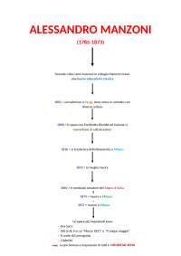 Schema riassuntivo Alessandro Manzoni - Docsity