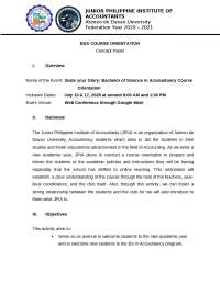 Concept Paper Orientation (Sample) - Docsity