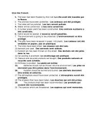 French exercise on passive voice and active voice | Exercises French ...