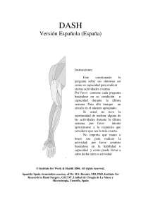 Escala de DASH para evaluacion de la mano - Docsity