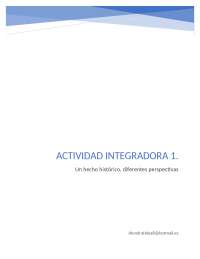 Actividad integradora Interpretar el mundo - Docsity