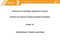 Interpretar el mundo - Docsity