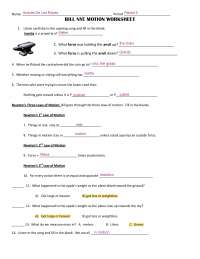 Its work for the bill nye work sheet - Docsity