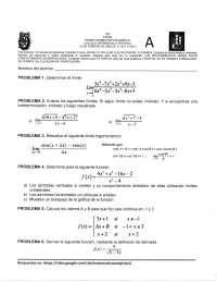 EXAMEN CALCULO INTEGRAL Y DIFERENCIAL IPN ACADEMIA DE MATEMATICAS | Exámenes de Cálculo | Docsity