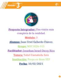 Proyecto Integrador módulo 3 - Docsity